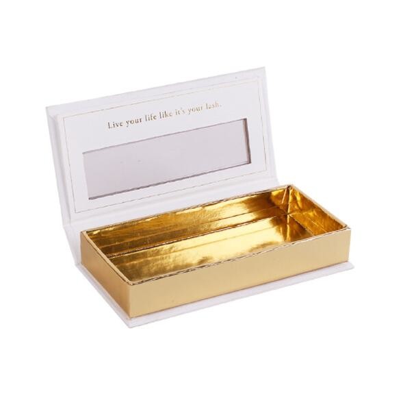 Cosmetic UV Printing Biodegradable Packaging Box Fancy Luxurious Gold ...
